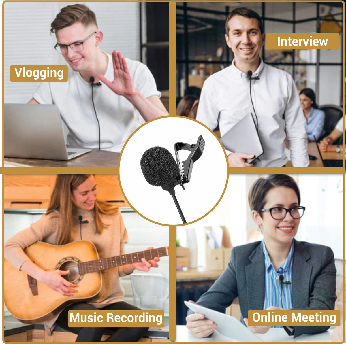 Digitek(DM-03Type-C)Lavalier Omnidirectional Microphone,Clip on Collar