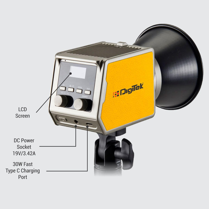 Digitek (DCL-60W RGB) 60W Palm RGB Continuous LED Light with Reflector