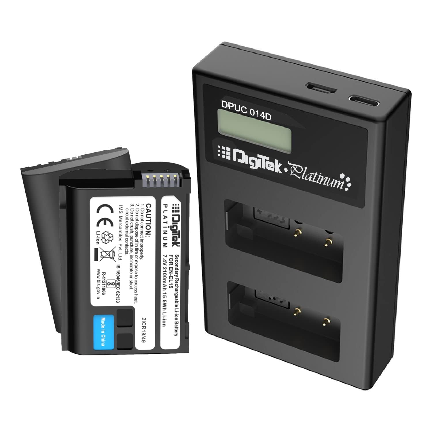 Buy Digitek Dual Port Li-ion Battery Charger Combo ENEL-15