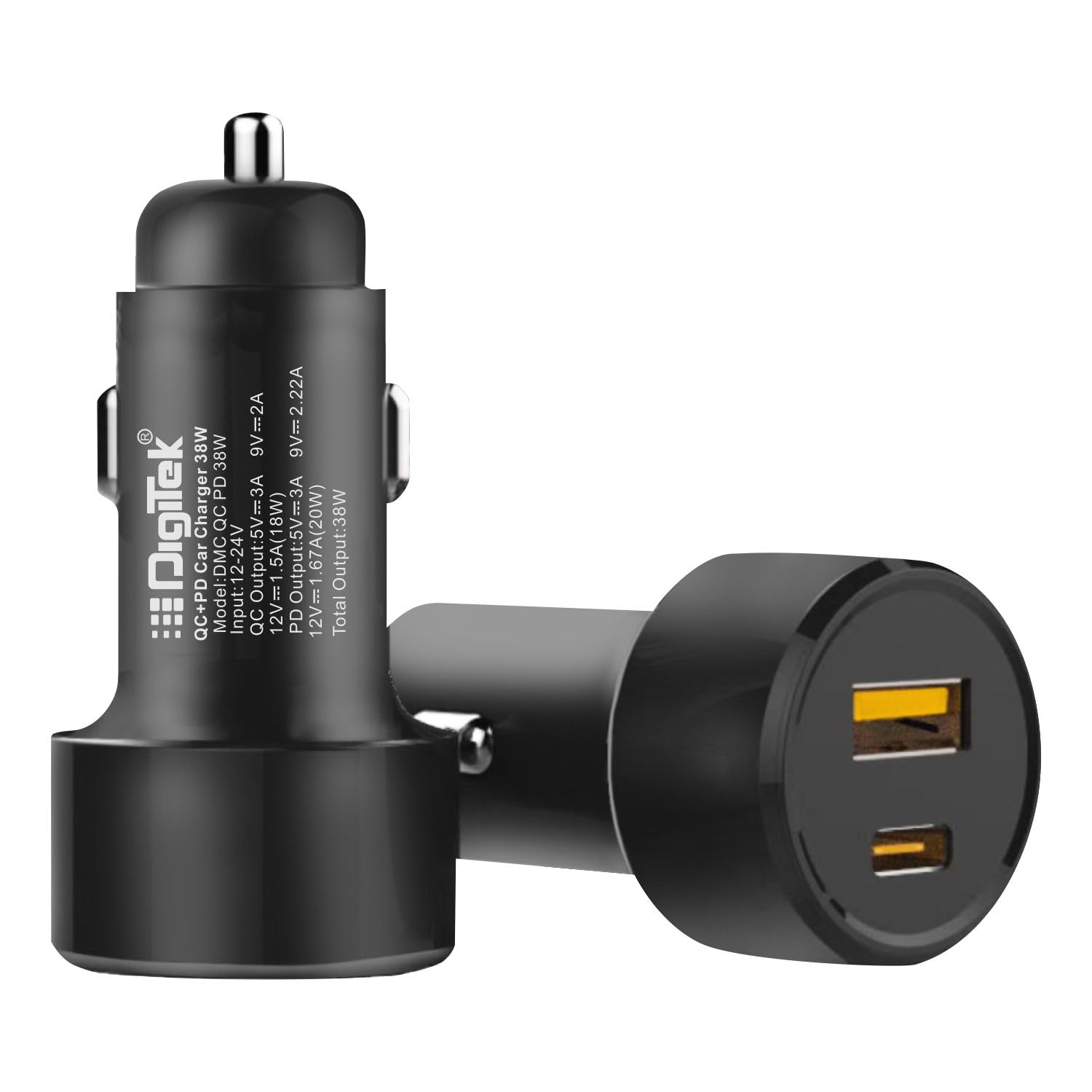 Buy Digitek DMC-QC-PD 38W Fast Car Charger with Dual Output Online