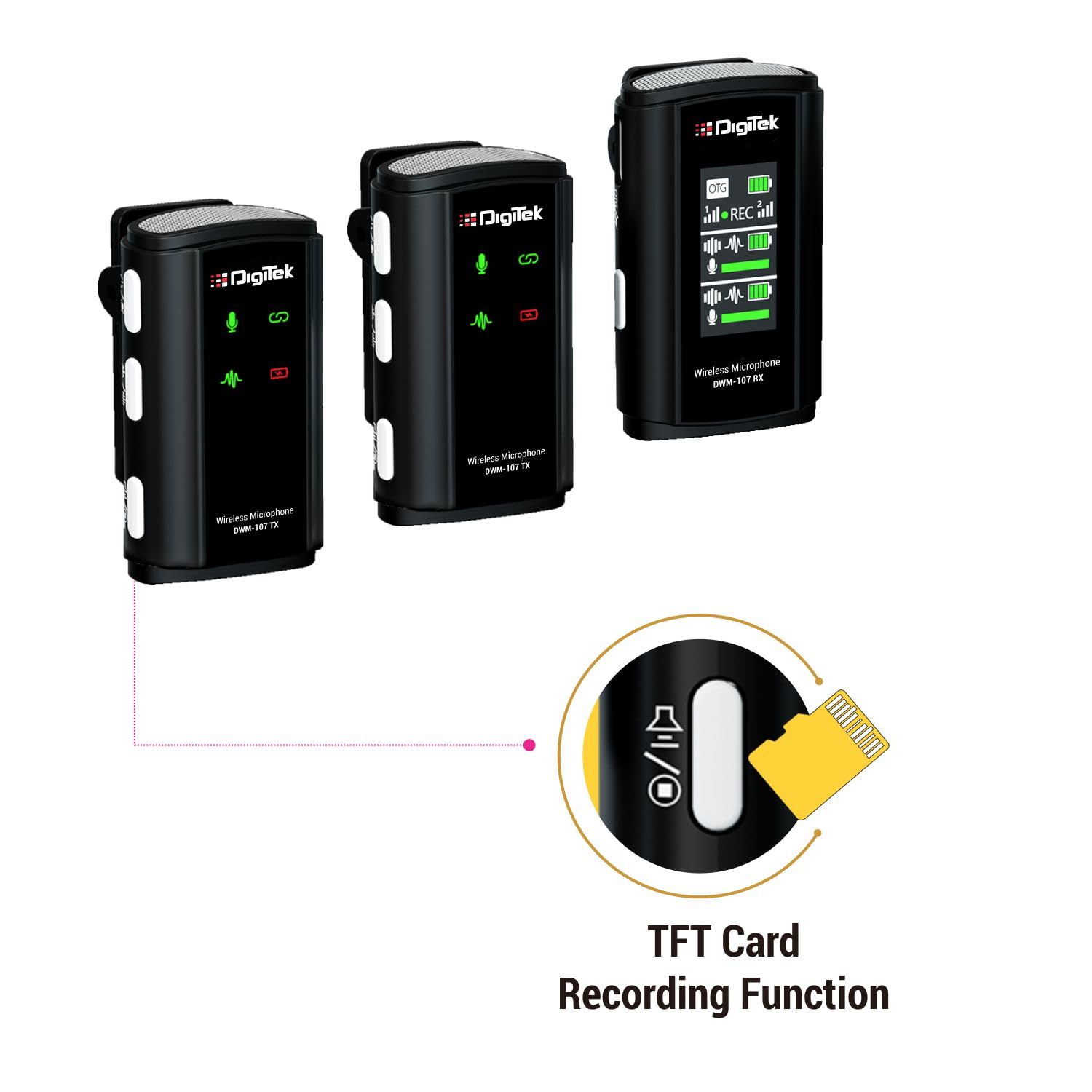 Buy Digitek DWM-107 2-in-1 Wireless Microphone with Intelligent Noise ...