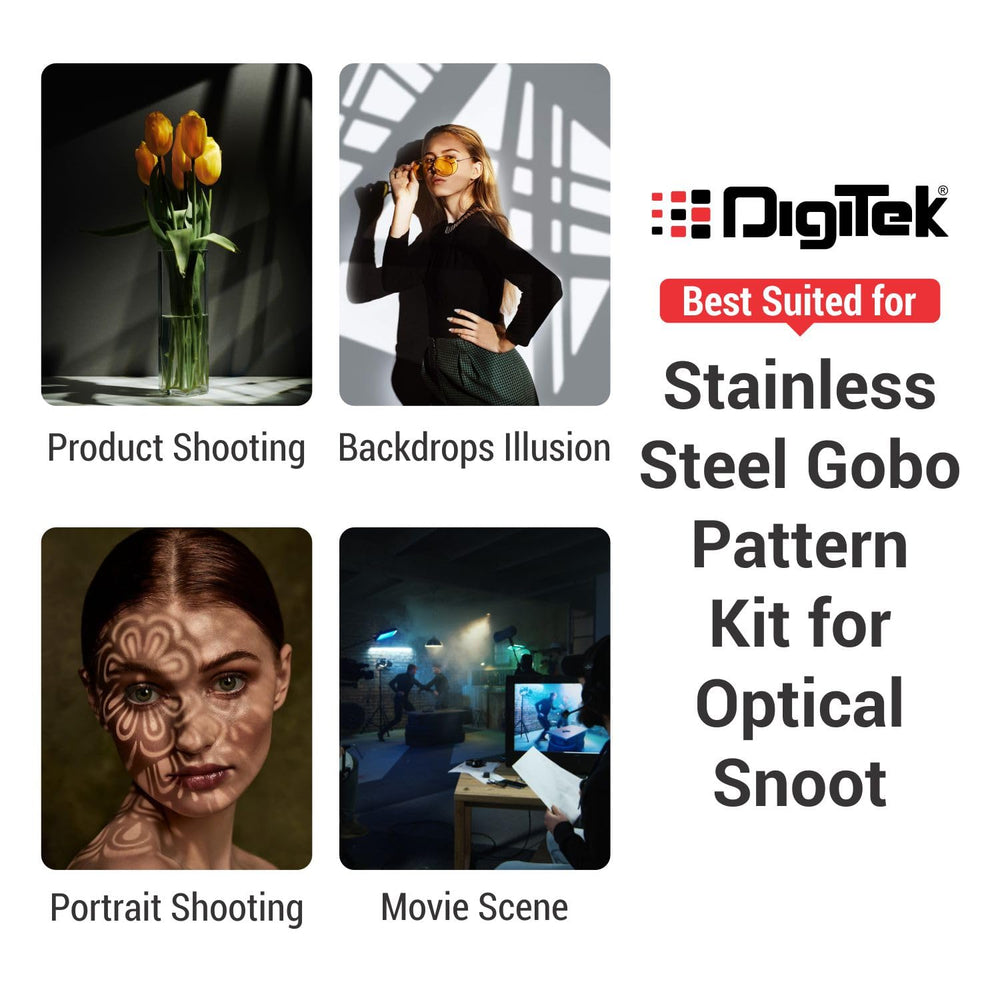 Buy Digitek DGS-002 Stainless Steel Gobo Pattern Kit for Optical Snoot ...