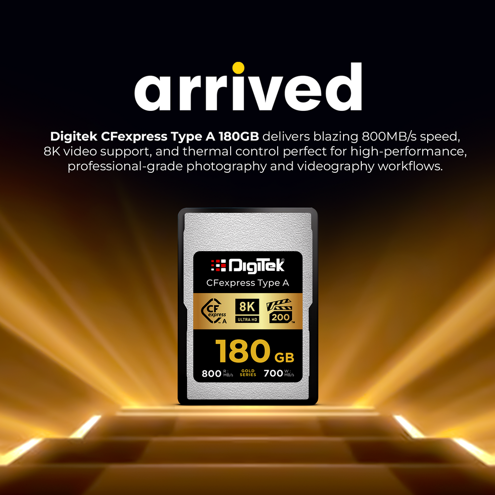 Digitek (DCFA 180GB Gold Series) CFexpress Type A Memory Card – 800MB/