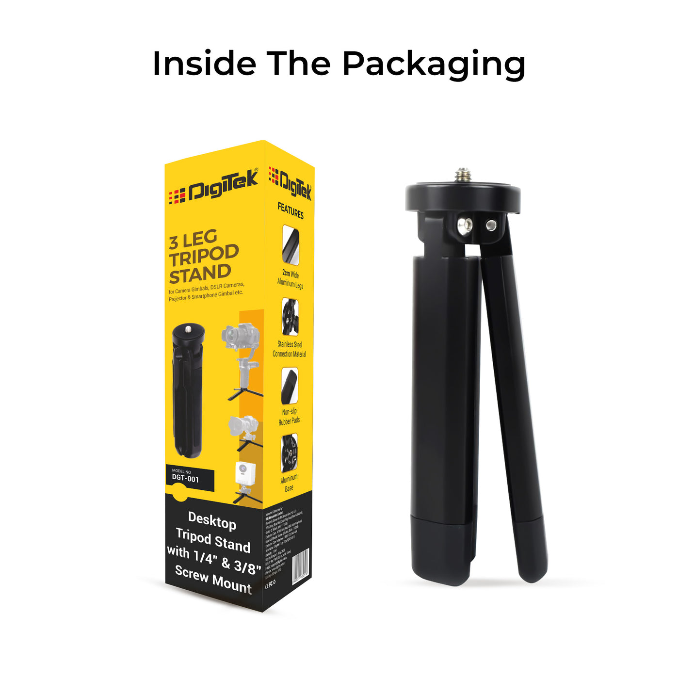 Digitek 3-LEG Gimbal Stand – Stable Support for Your Camera Gear (DGT-