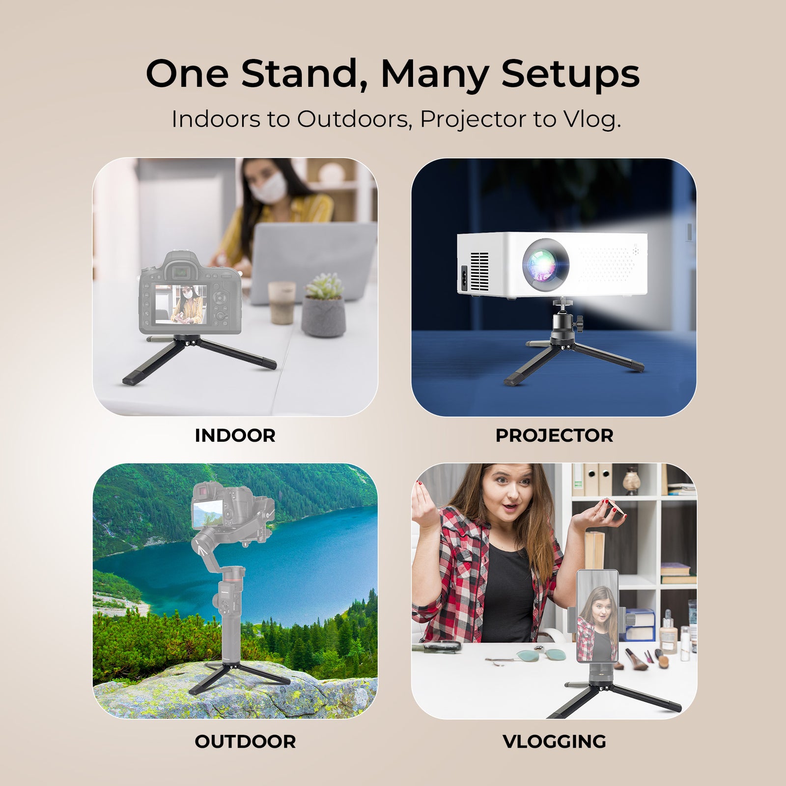 Digitek 3-LEG Gimbal Stand – Stable Support for Your Camera Gear (DGT-