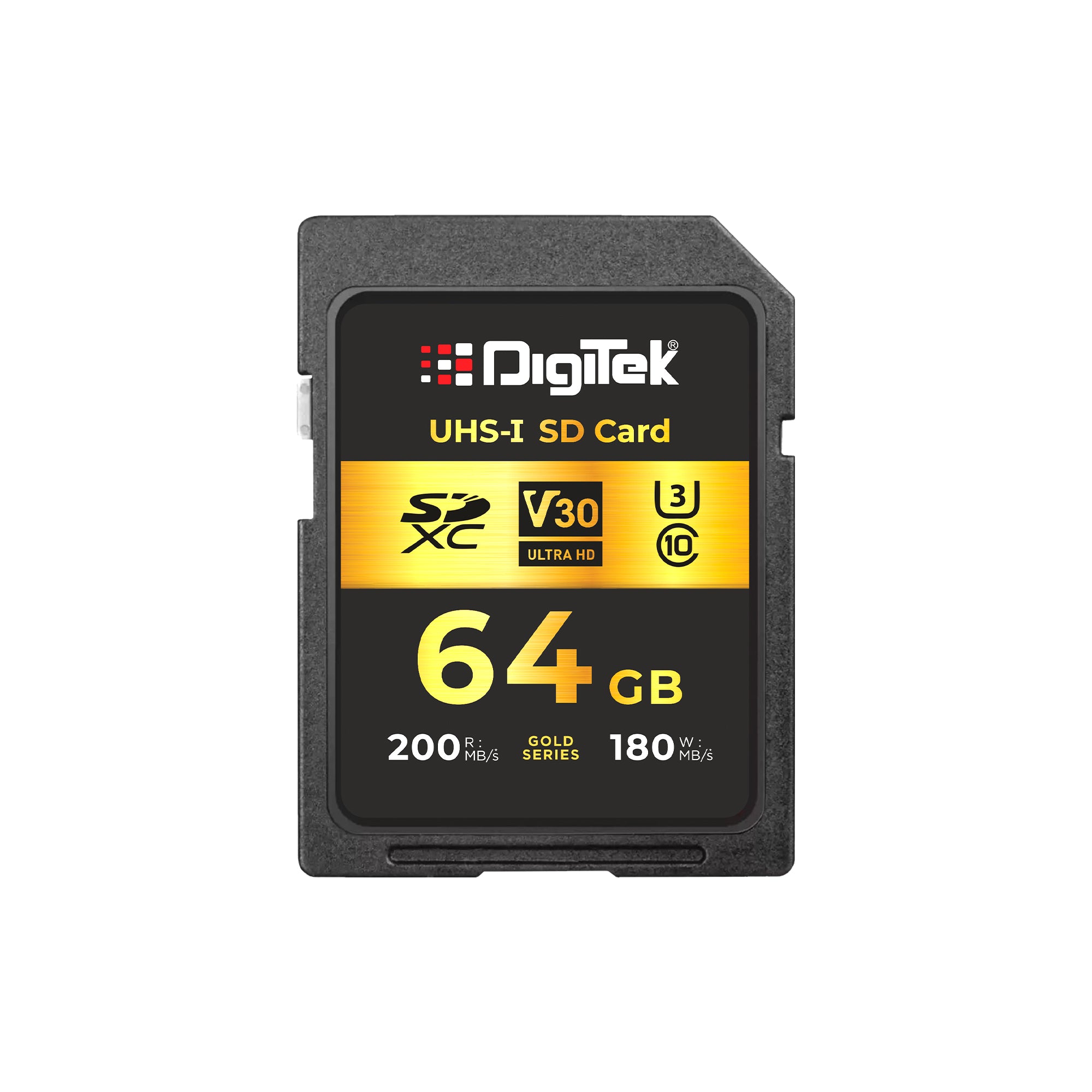 Buy Digitek 4K Ultra HD V30 64GB UHS-I SD Card Gold Series