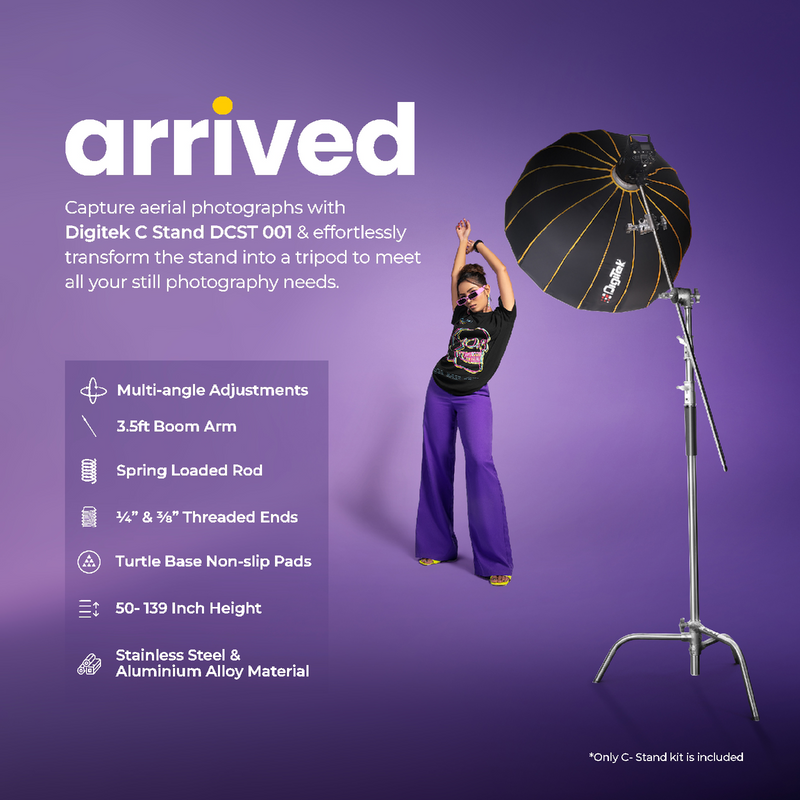 Buy Digitek Heavy Duty Light Stand C-Stand Max 10 Feet for Studio Online