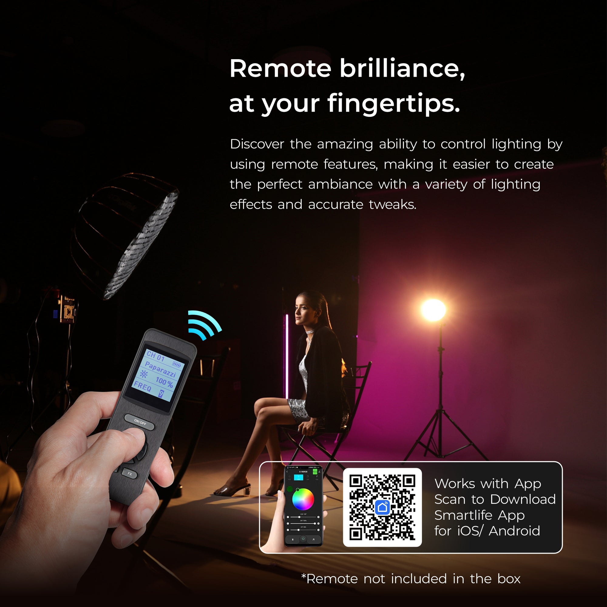 Buy Digitek DCL-100WBC DC RGB Combo Light with Reflector for ...