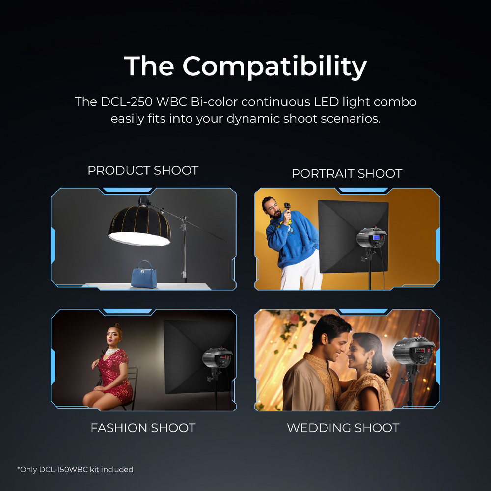 Buy Digitek DCL-150WBC Combo Bi-Color Continuous LED Light Online