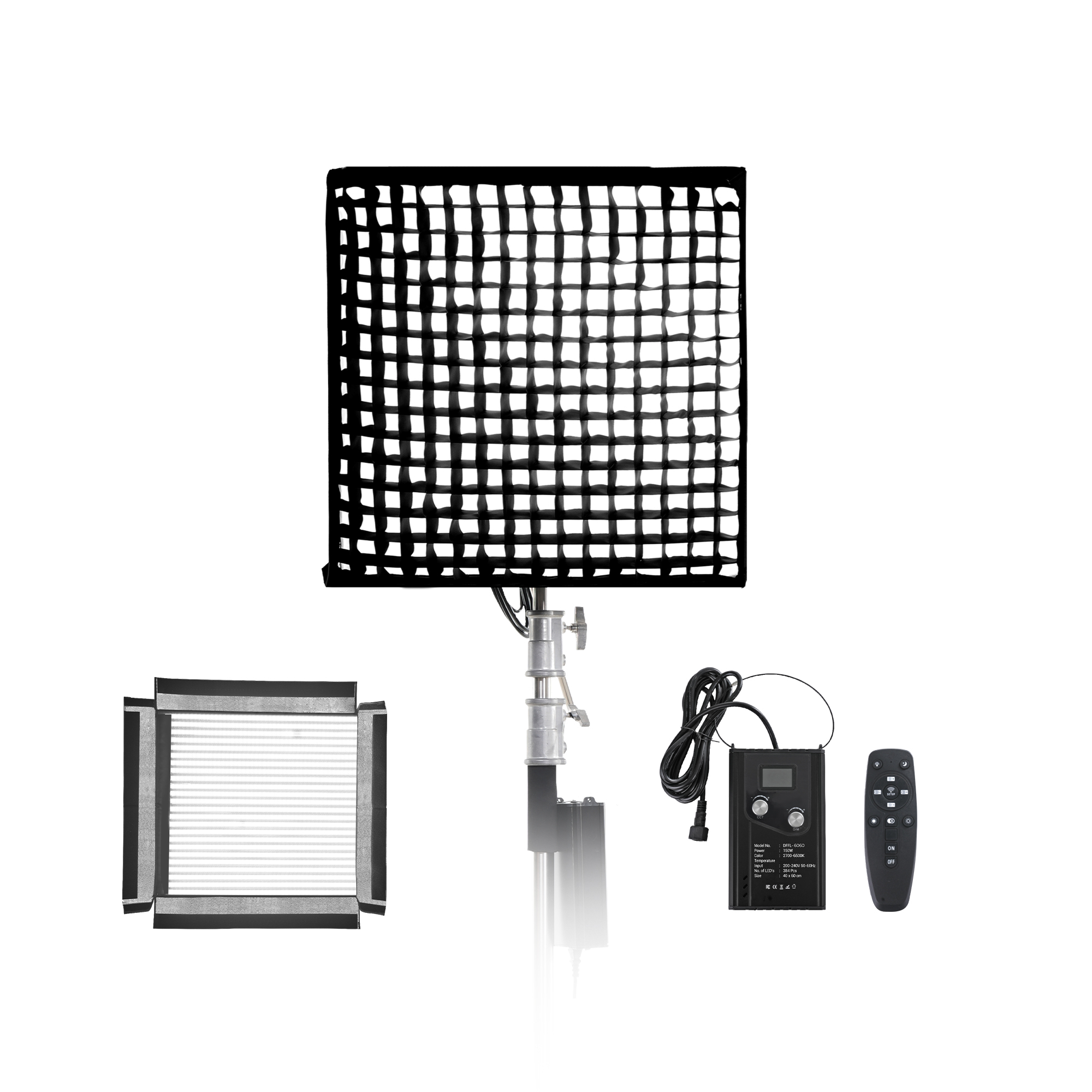 Digitek® (DFFL 6060) 200W Bi-Color Flexible Fabric LED Light with Remo