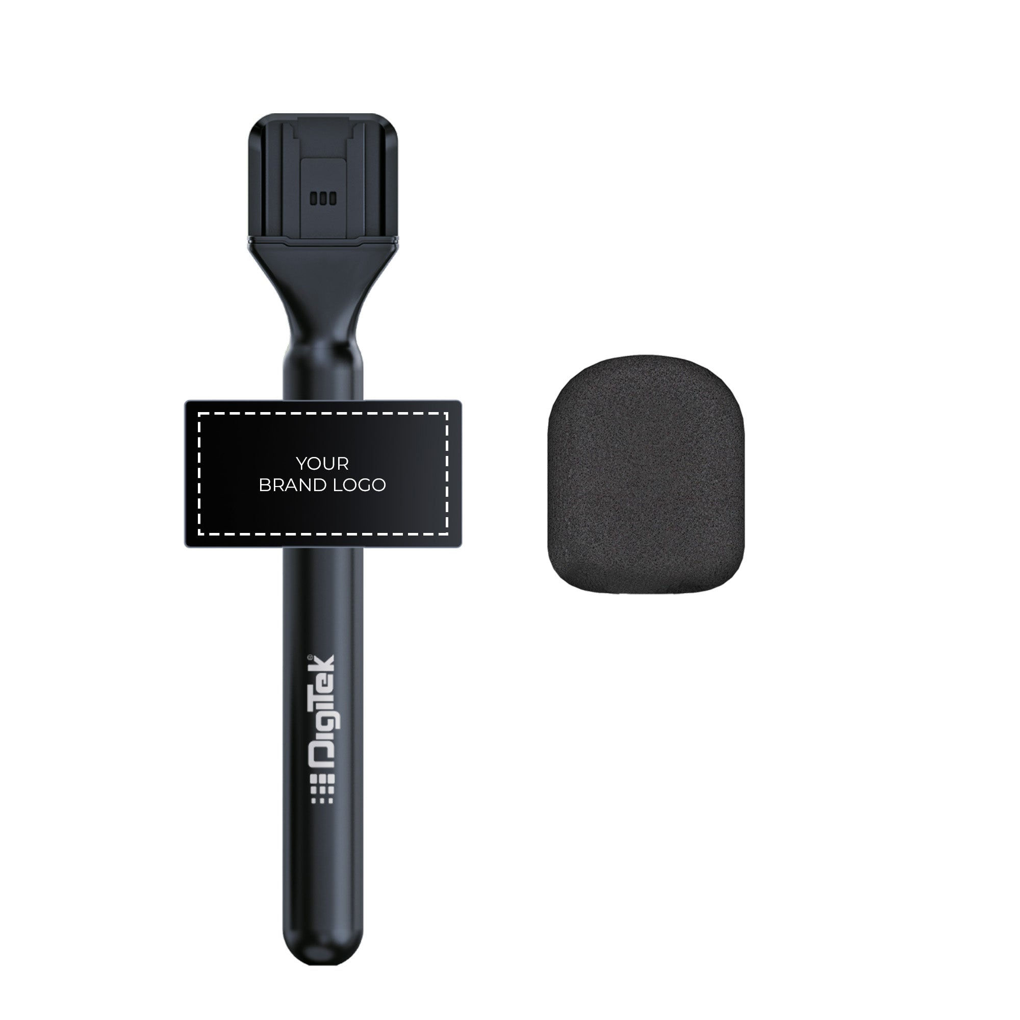 Digitek (DHMA-102) Handheld Interview Mic Adapter with Brand Display P