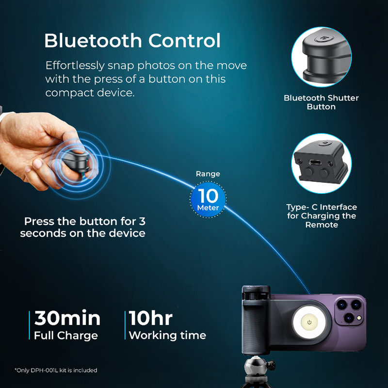Buy Digitek Smartphone Photo Grip DPH-001L with LED Fill Ring Online