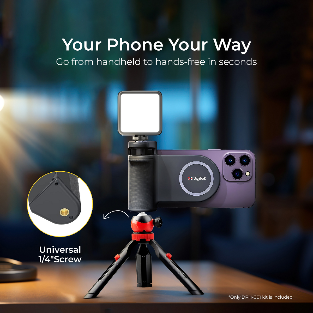 Buy Digitek Smartphone Photo Grip DPH-001 without LED Fill Light Online