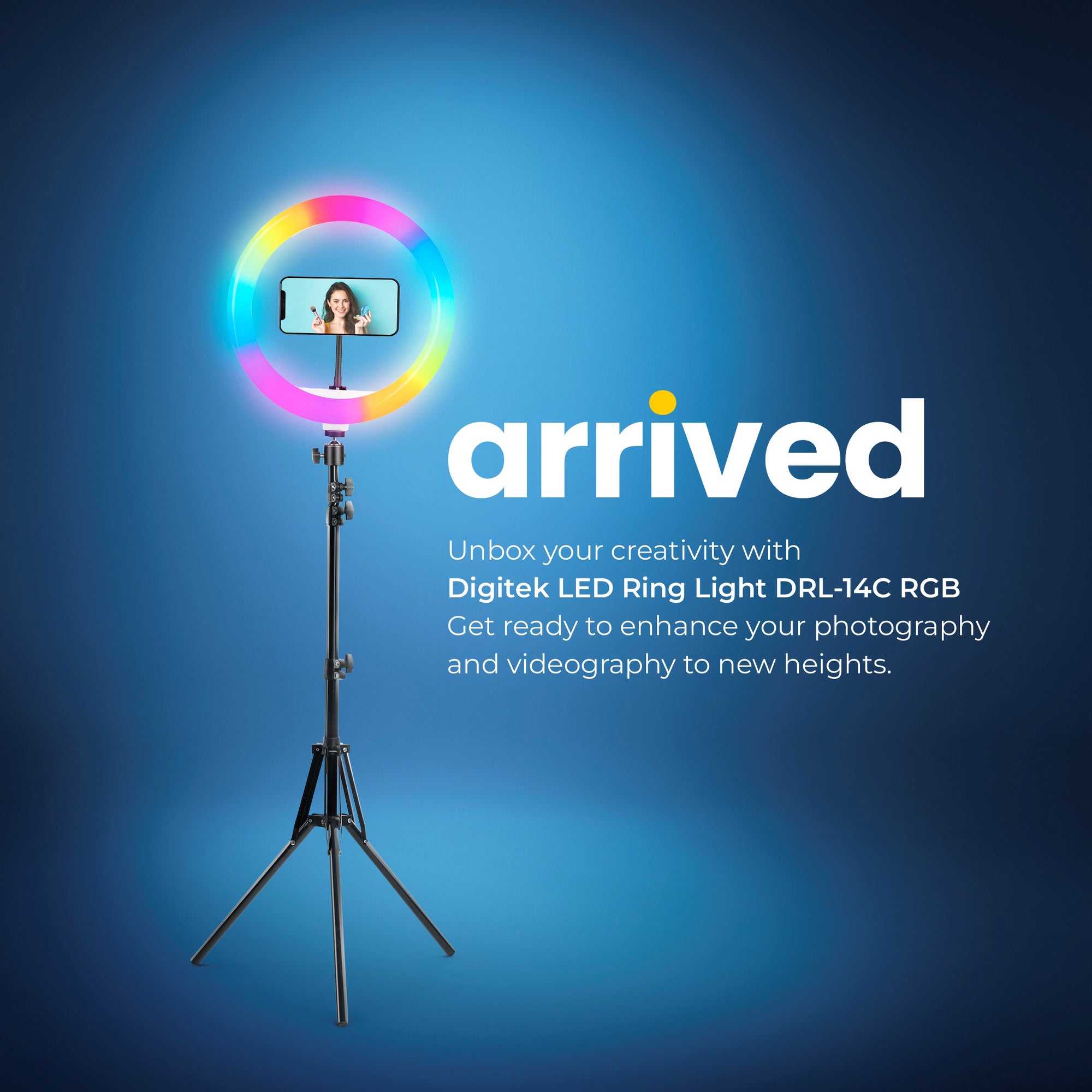 Buy Digitek DRL-14C RGB LED Ring Light with Stand for Photo & Video ...