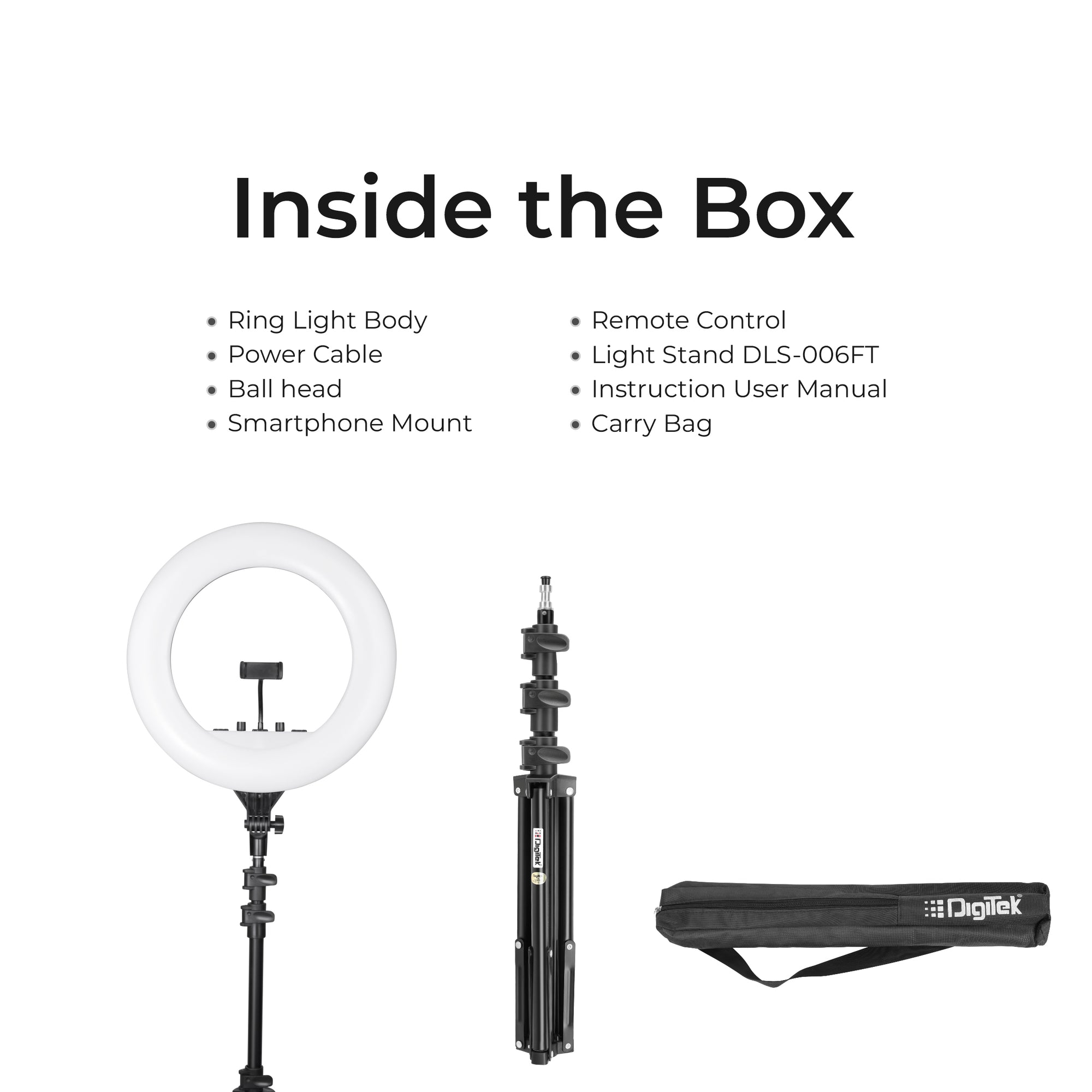 Buy Digitek (DRL-18RT C6) Professional 46cm LED Ring Light with Remote ...