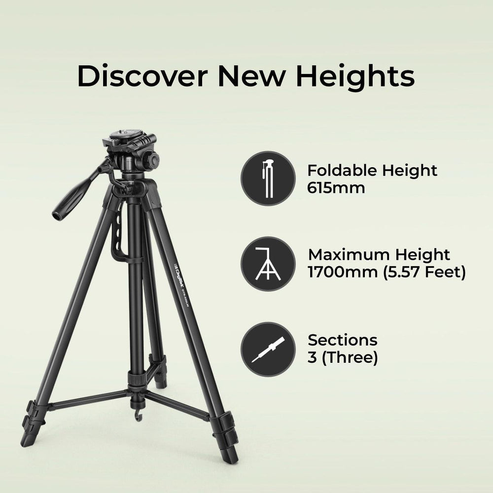 Buy Digitek (DTR 550 LW) 67 Inch Foldable Tripod Stand with Phone Holder