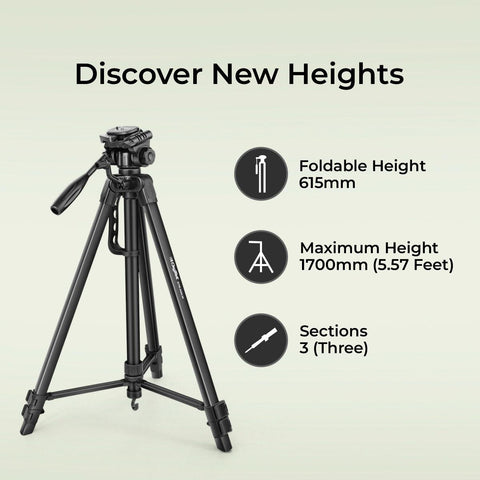 Buy DIGITEK® (DTR 550 LW) 67 Inch Foldable Tripod Stand with Phone ...