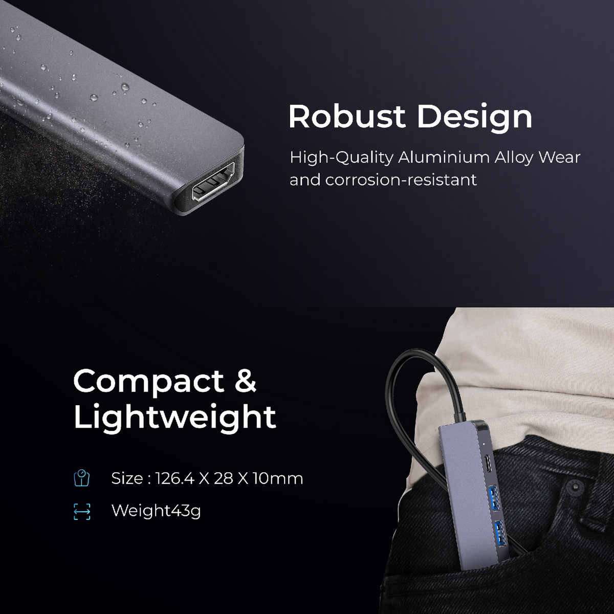 Buy Digitek 7-in-1 Type-C USB Hub with 4K HDMI & PD Charging Online