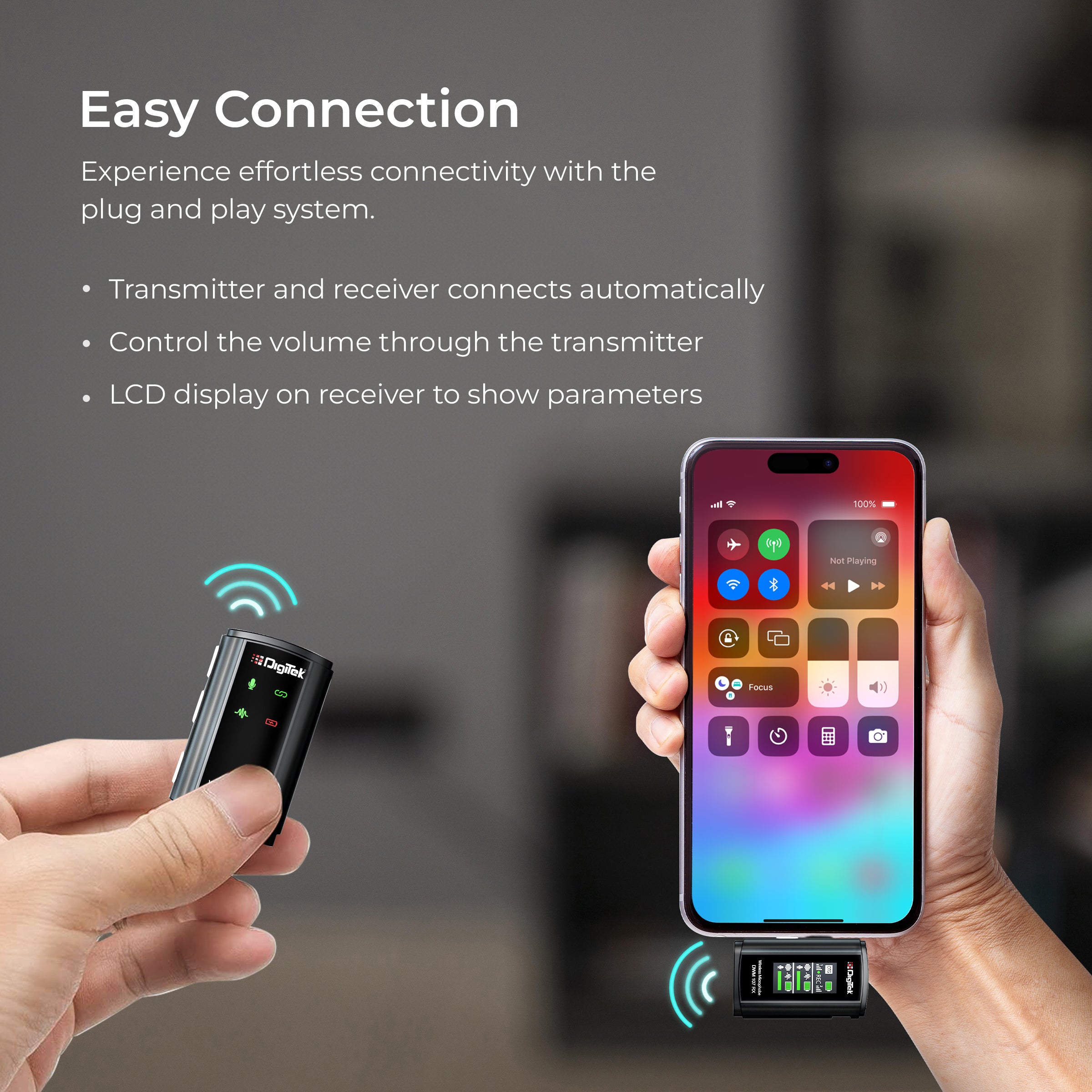 Buy Digitek® (DWM-107) 2-in-1 Wireless Microphone with TFT Card ...