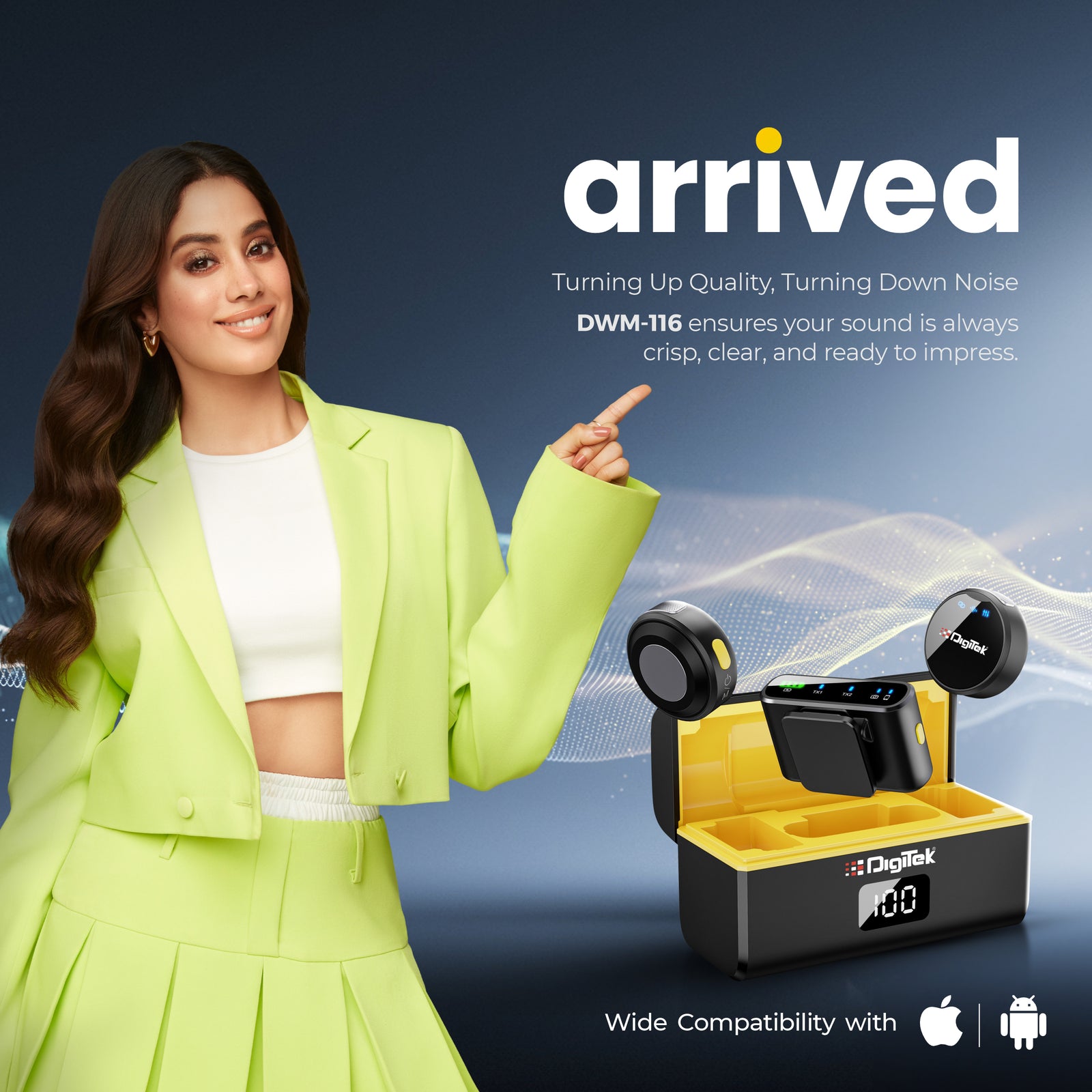 Buy Digitek DWM-116 2-in-1 Wireless Microphone for Smartphones & DSLR ...