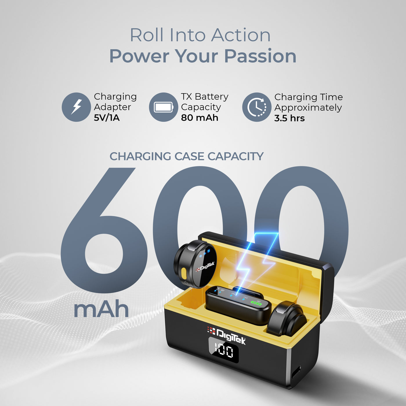 Buy Digitek DWM-116 2-in-1 Wireless Microphone for Smartphones & DSLR ...