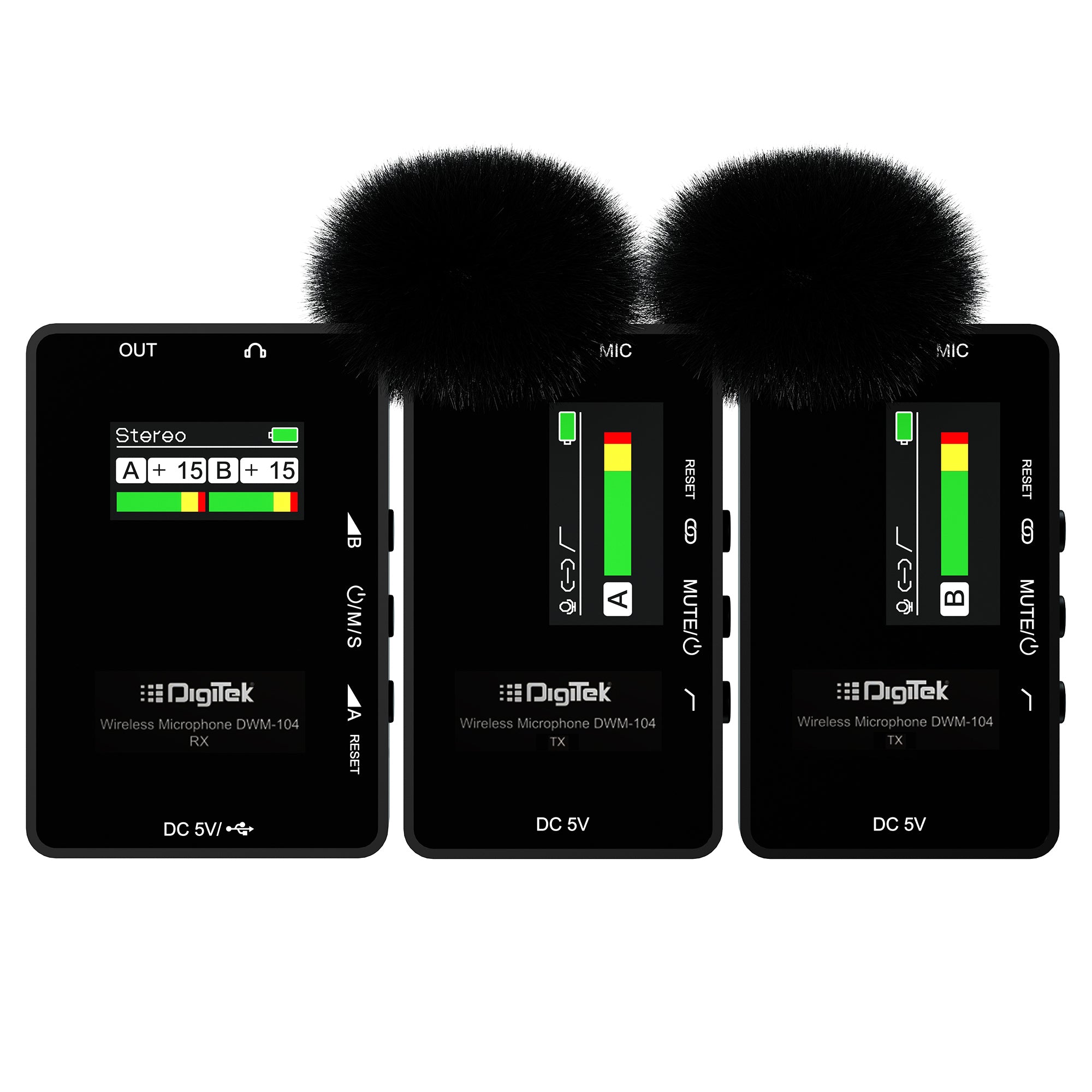 Buy Digitek (DWM 104) Wireless Microphone System, 2 Transmitters 1 ...