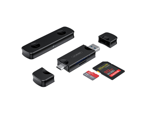 Buy Digitek (DCR-007) USB-A 3.0 & Type C High-Speed Multi-Card Reader ...
