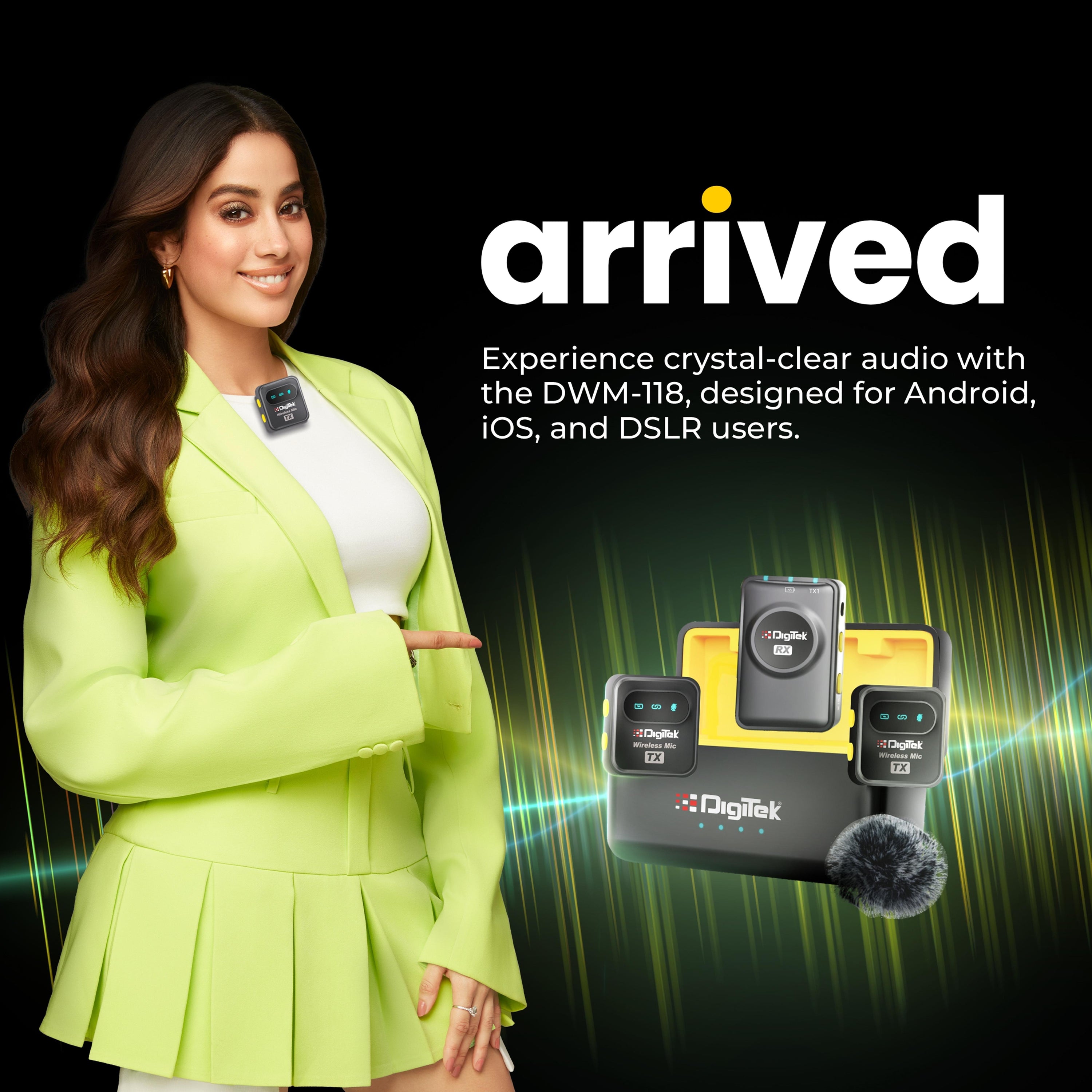 Buy Digitek (DWM-118) 2-in-1 Wireless Microphone, 50m Range Online