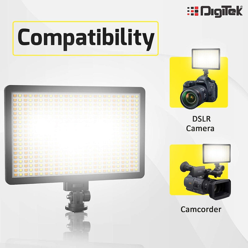Buy Digitek Bi-Color LED Video Light with NP-750 Battery D520WB Online