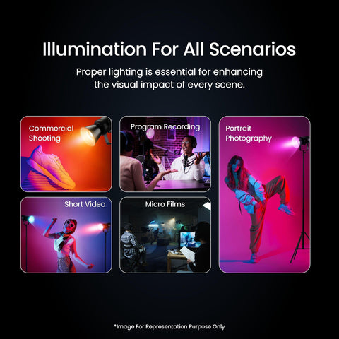 Buy Digitek DCL-200 W RGB Combo Continuous LED Light with 18 CM ...