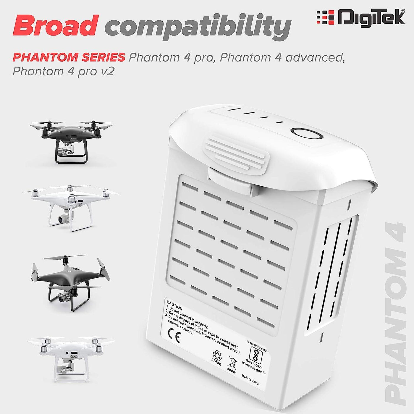 Buy Digitek Smart Battery with LED for DJI Phantom 4 Drone Online