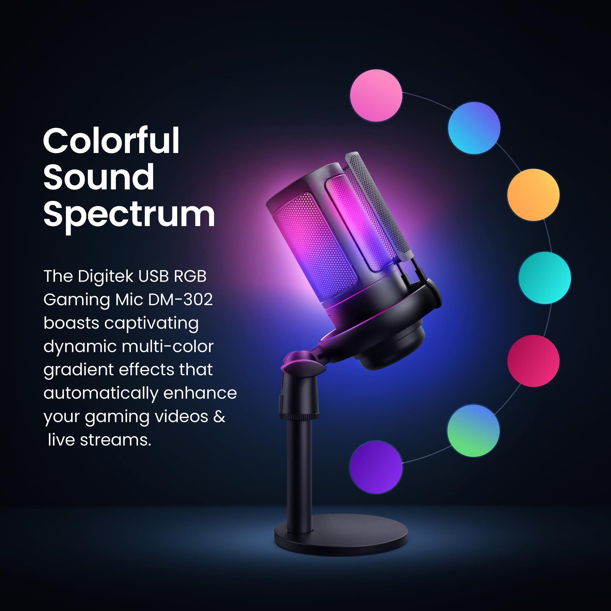 Buy Digitek (DM 302) USB Professional RGB Gaming Microphone Online