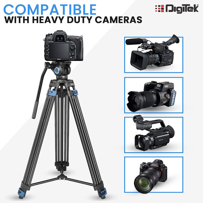 Digitek (DPTR 605 VD) (183 cm) Professional Heavy Duty Tripod, with 2