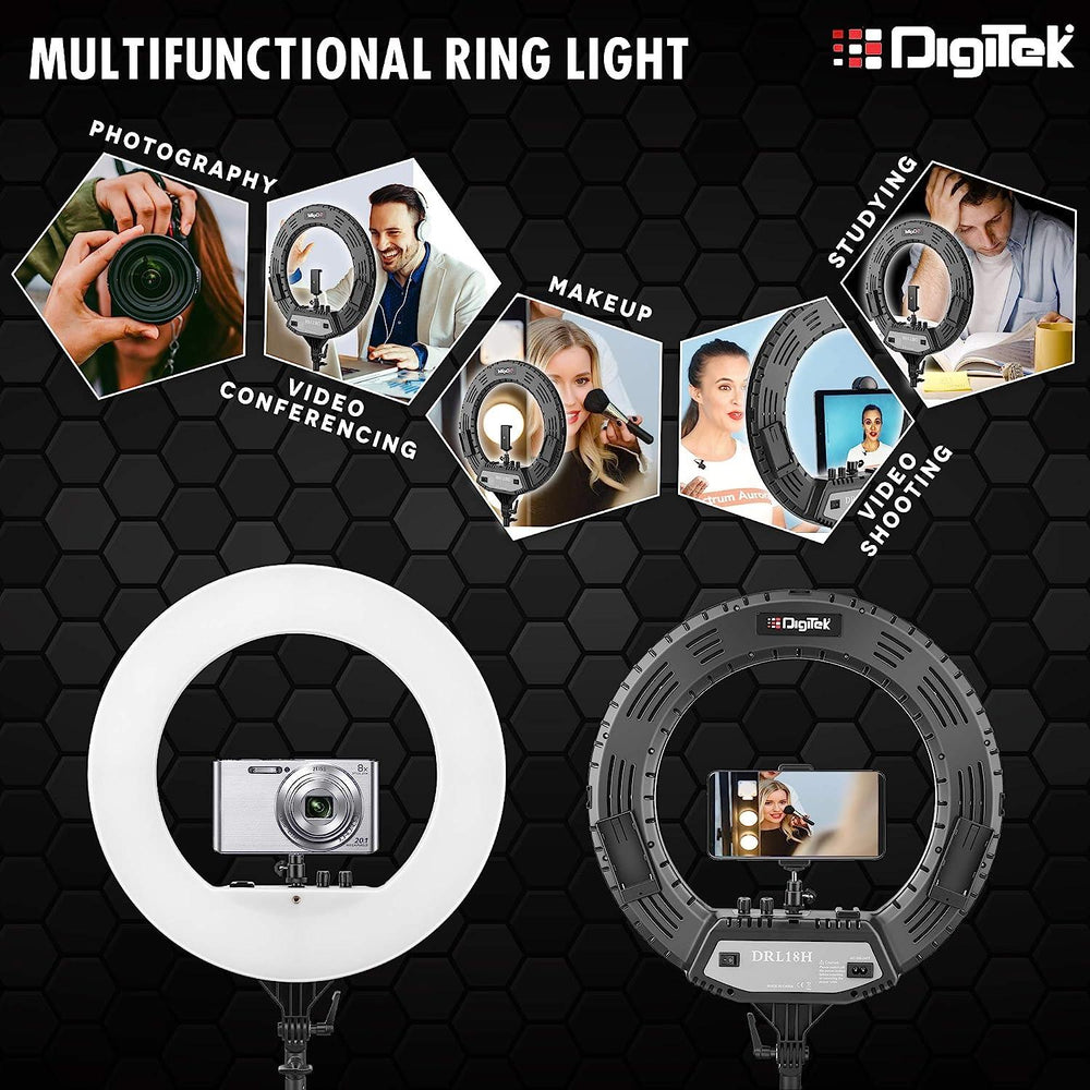 Digitek (DRL 018H) Professional 46 CM (18 inch) Big LED Ring Light wit