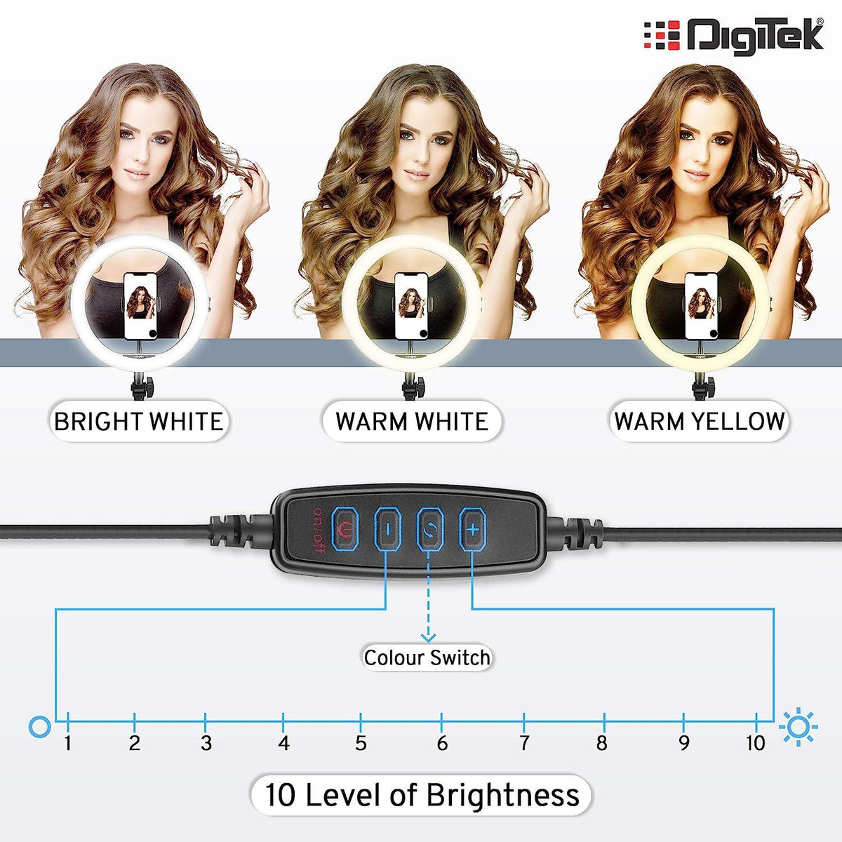 Buy Digitek LED Ring Light with Tripod DRL12C Online