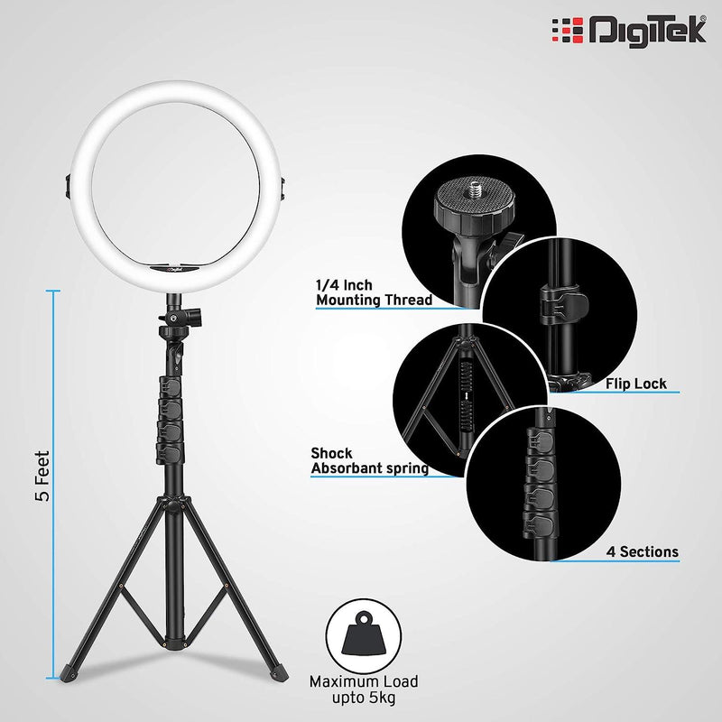 Buy Digitek LED Ring Light with Tripod DRL12C Online