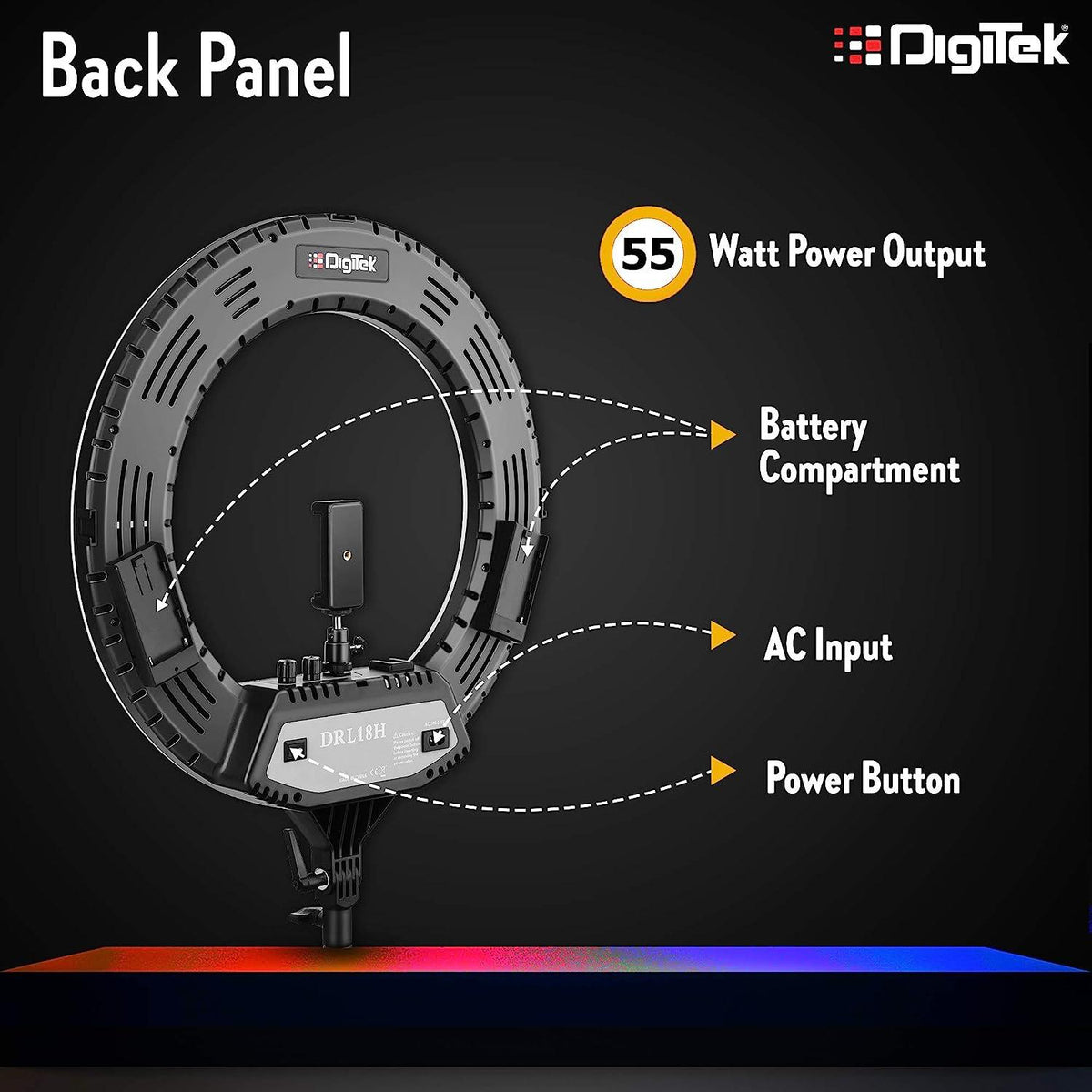 Buy Digitek Professional Big LED Ring Light DRL-18HC Online
