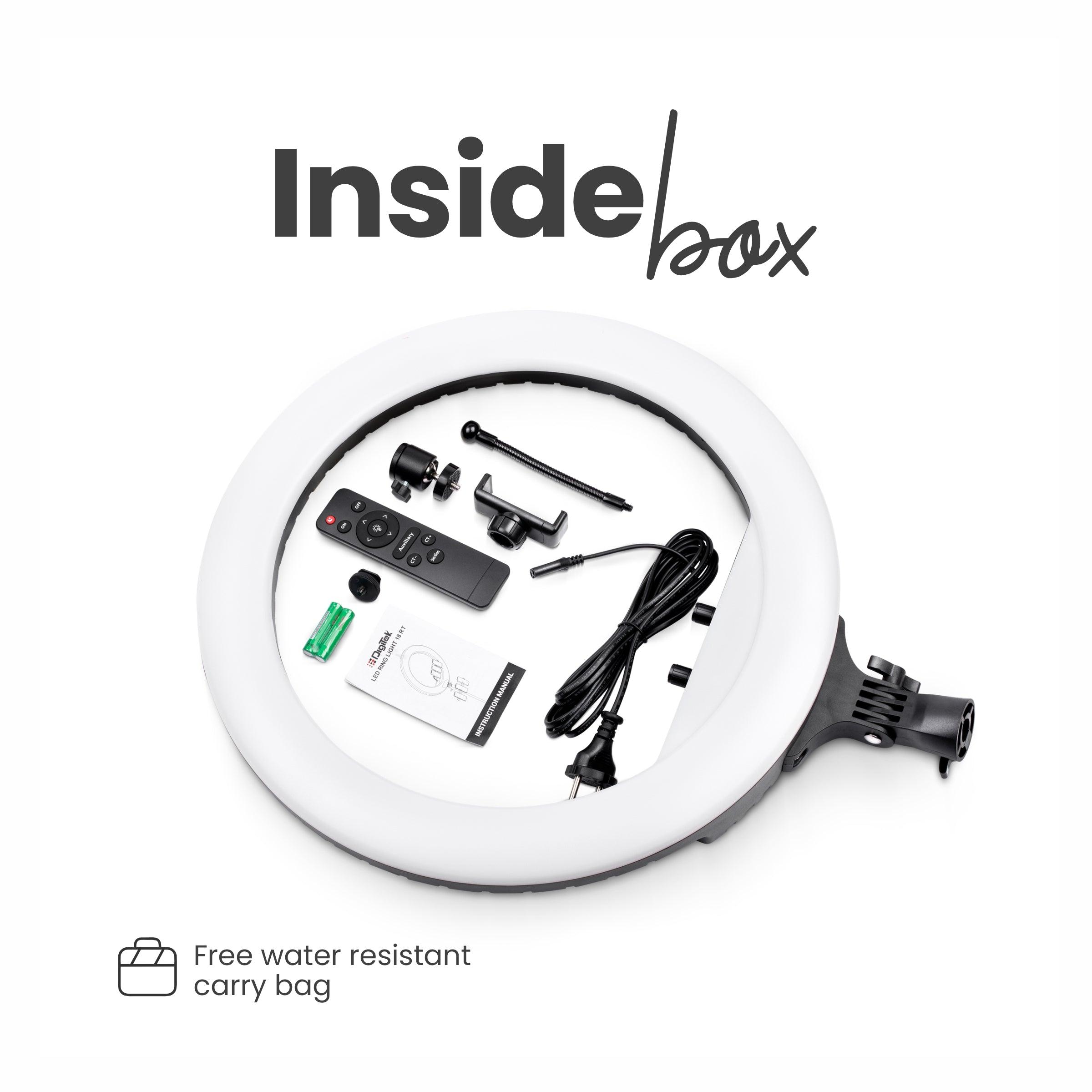 Buy DigiTek (DRL-18RT) Profesional (46cm) LED Ring Light with Remote ...