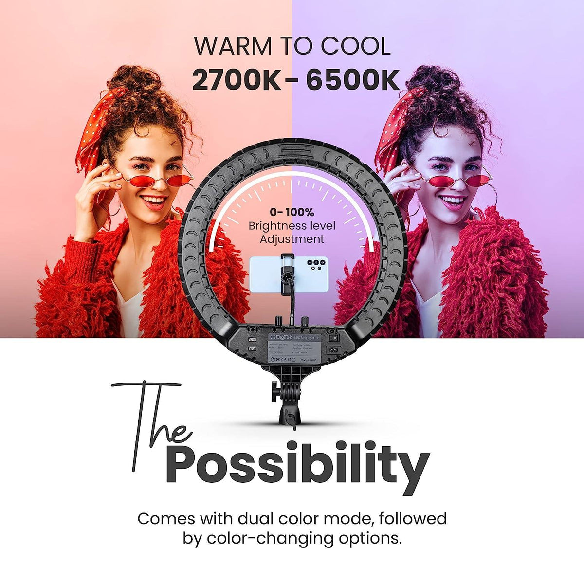 Buy Digitek LED Ring Light with Remote Control DRL-18RT Online