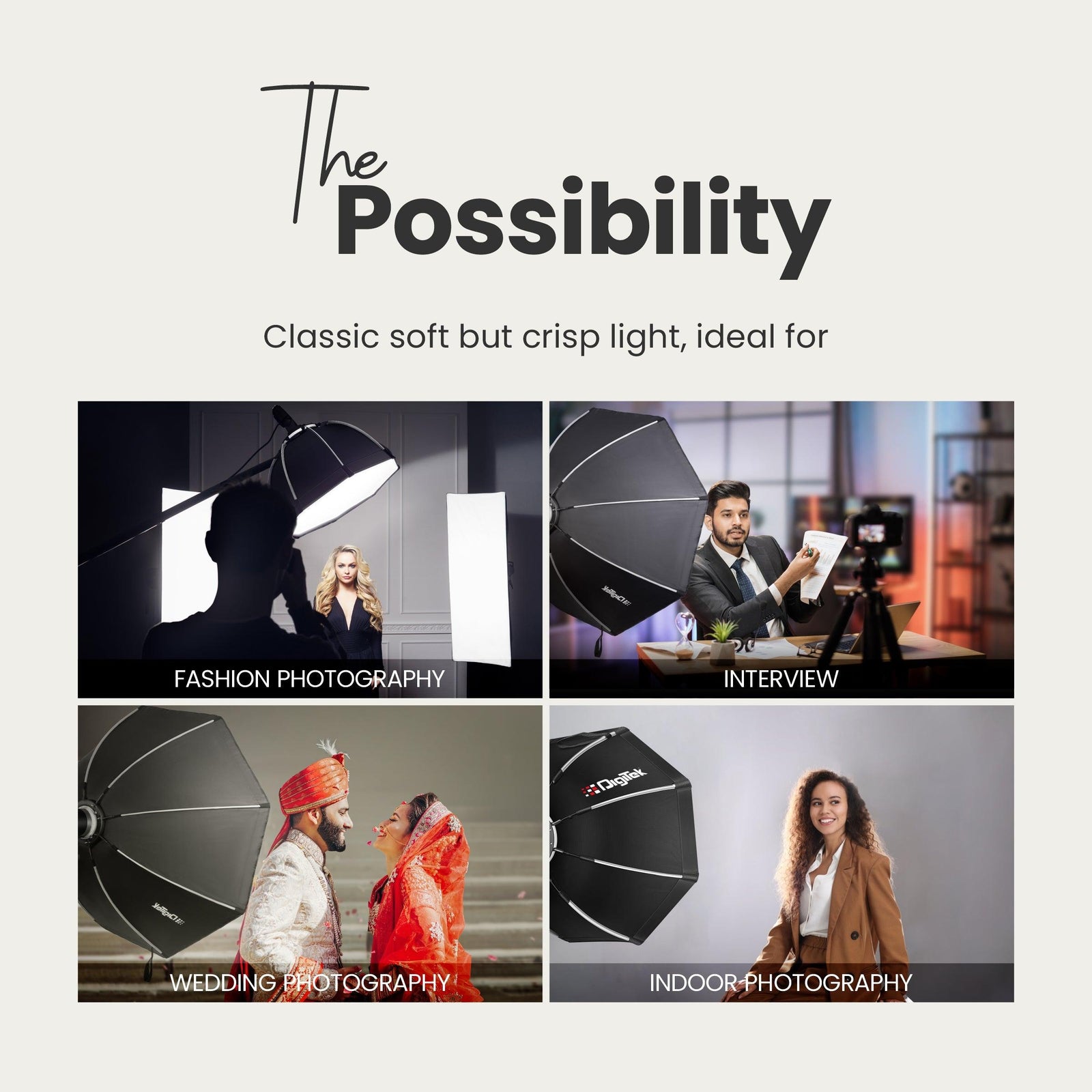 Digitek (DSBH-055) Lightweight & Portable Soft Box Comes with S2 Type