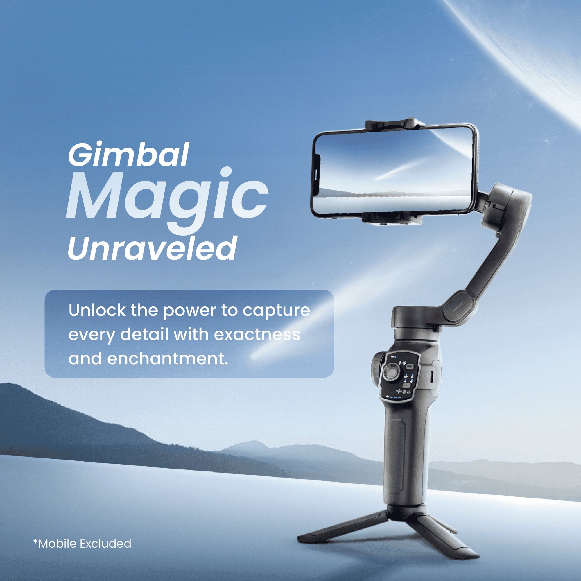 Buy Digitek 3-Axis Foldable Smartphone Gimbal with Telescopic Rod Online