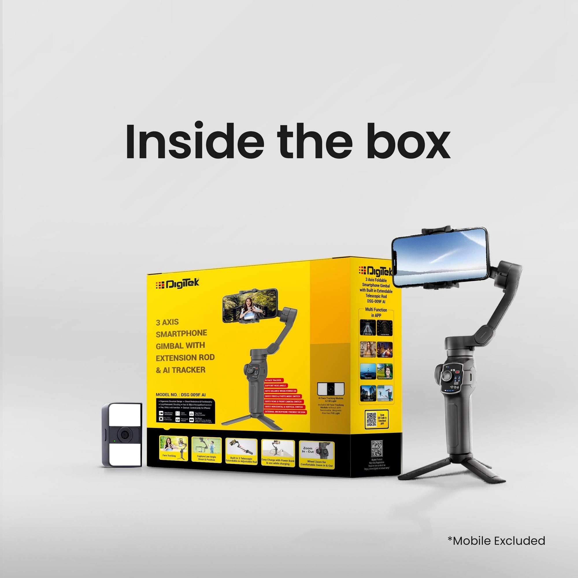 Buy Digitek AI 3-Axis Wide-Angle Smartphone Gimbal Online