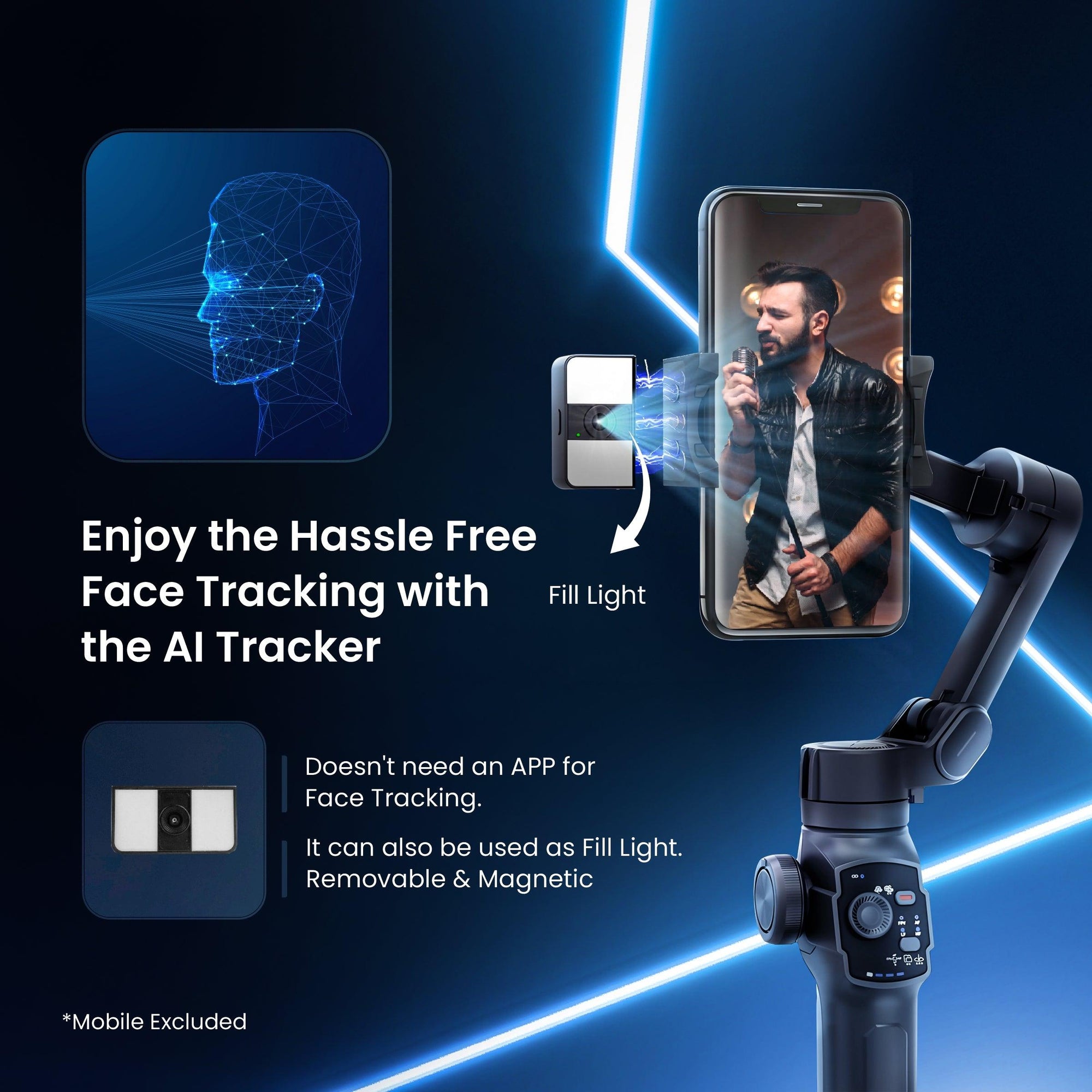 Buy Digitek AI 3-Axis Wide-Angle Smartphone Gimbal Online