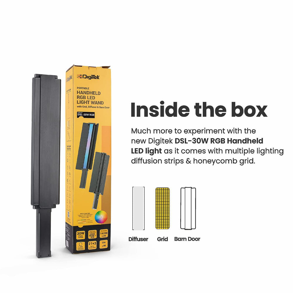 Buy Digitek Portable Handheld RGB LED Light Wand with Grid DSL-30WRGB ...