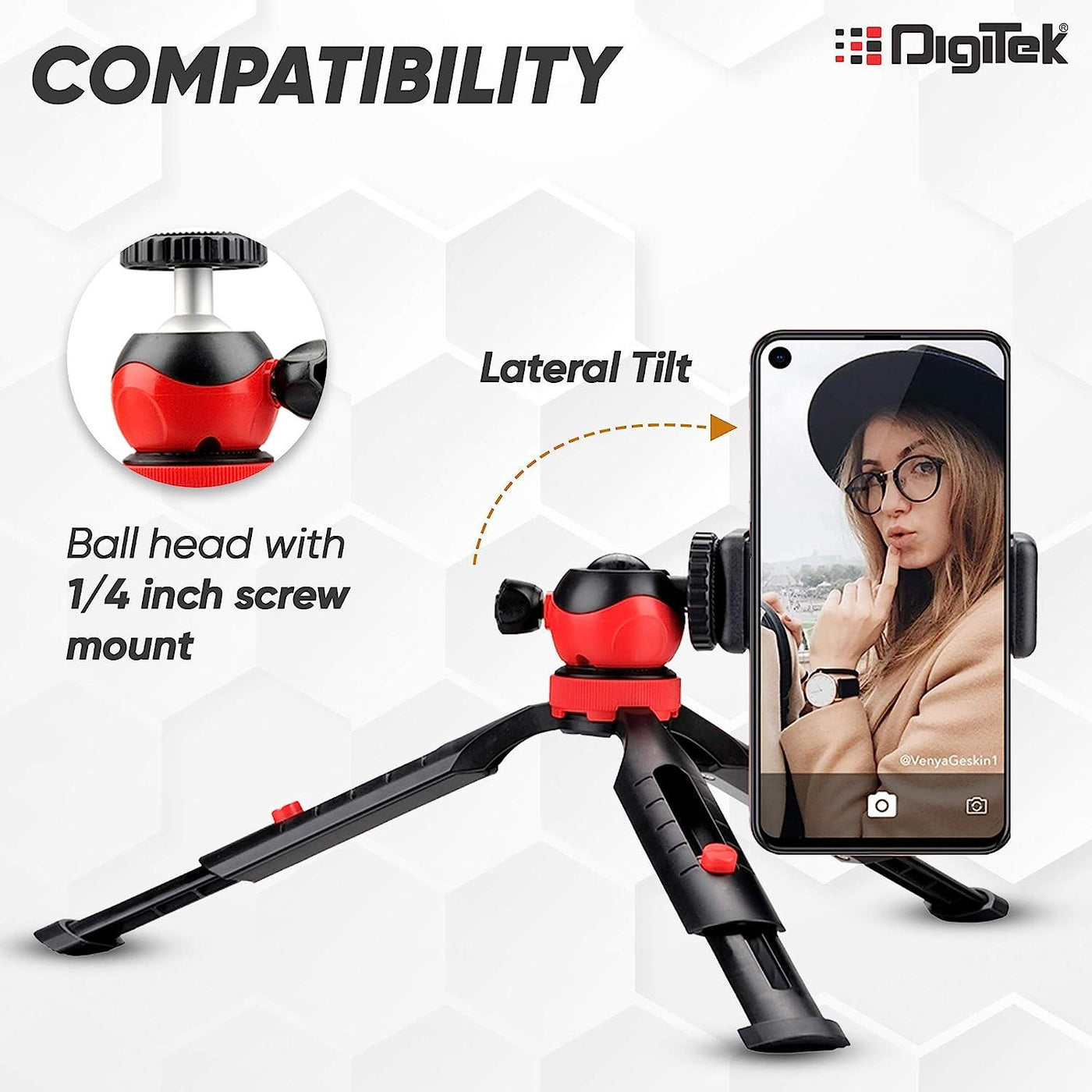 Buy Digitek Portable Flexible Mini Tripod with Mobile Holder