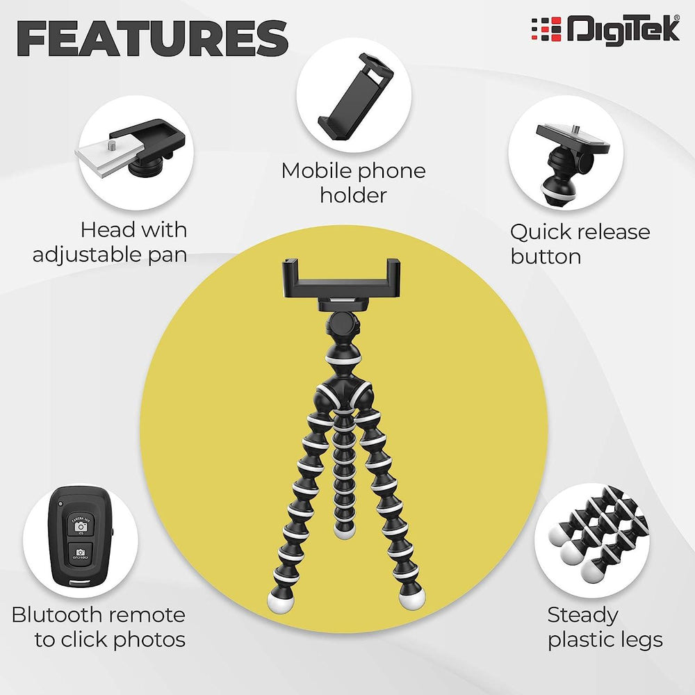 Buy Digitek Gorilla Tripod with Remote for Mobile DTR-260GT Online