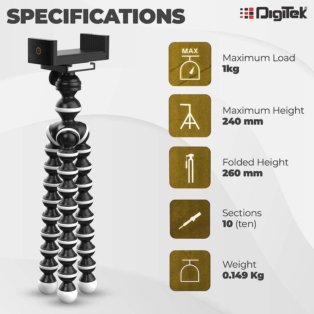 Buy Digitek Gorilla Tripod with Remote for Mobile DTR-260GT Online