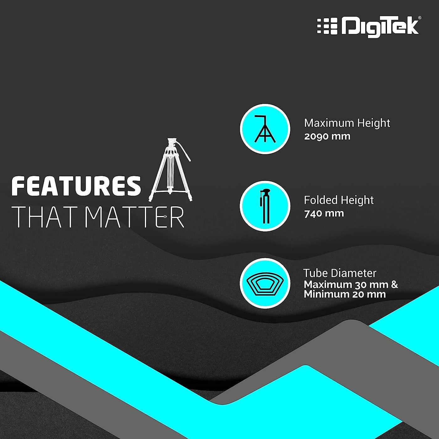 Buy Digitek (DTR 690 VD PRO) (208 cm) Lightweight Tripod Online
