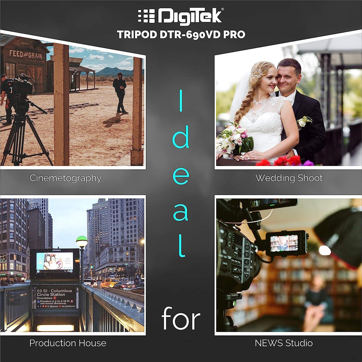 Buy Digitek (DTR 690 VD PRO) (208 cm) Lightweight Tripod Online