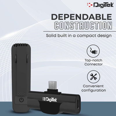 Buy Digitek Wireless Microphone Receiver with Type-C DWM-001 Online
